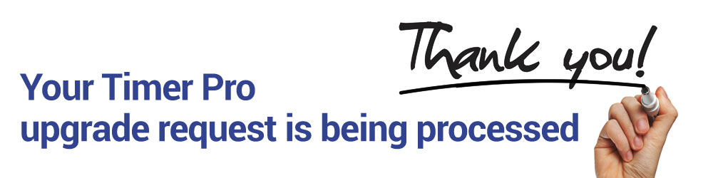 Upgrade Request Confirmation - Timer Pro Professional